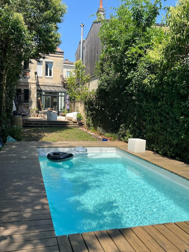Maison De Charme-piscine Chauffée-jardin-bx Centre - 보르도