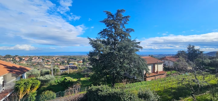 Villa Temenos: Vista Mare E Giardino Sull'etna - Trecastagni