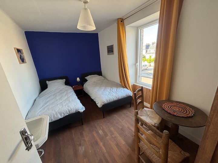 Chambre Privative Twin, Surf House & Mer - Penmarch