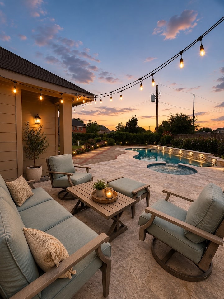 Pool & Jacuzzi Getaway In Gated Community - Splash Pad, Sugar Land