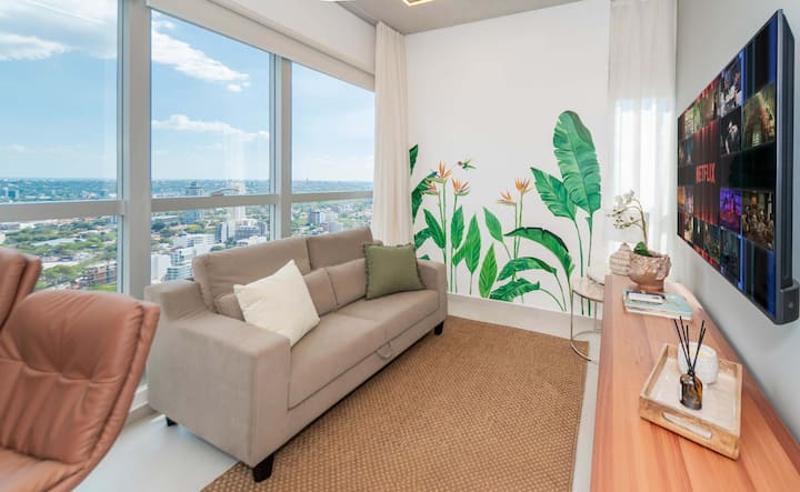 Modern One Br In Petra Tower, Skyline Views & Pool - Paraguay