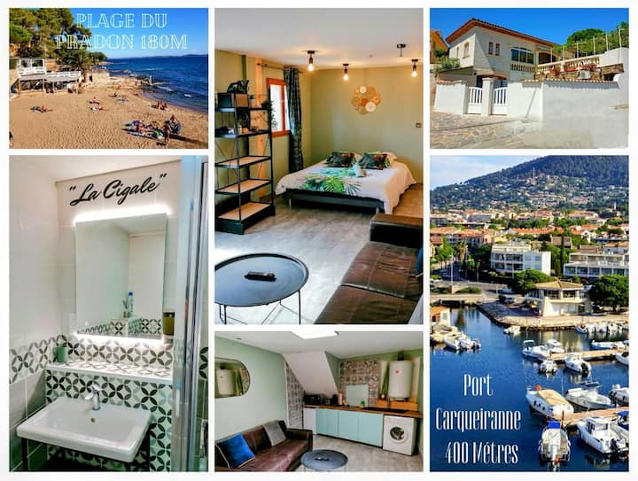 La Cigale  Studio Cosy à Deux Pas De La Plage - Carqueiranne