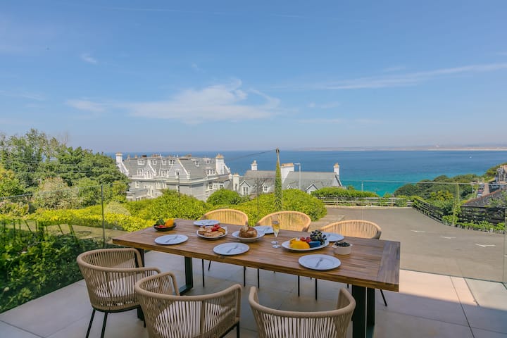 Blue Albany  Sleeps 8  Sea Views  Large Terrace - St Ives