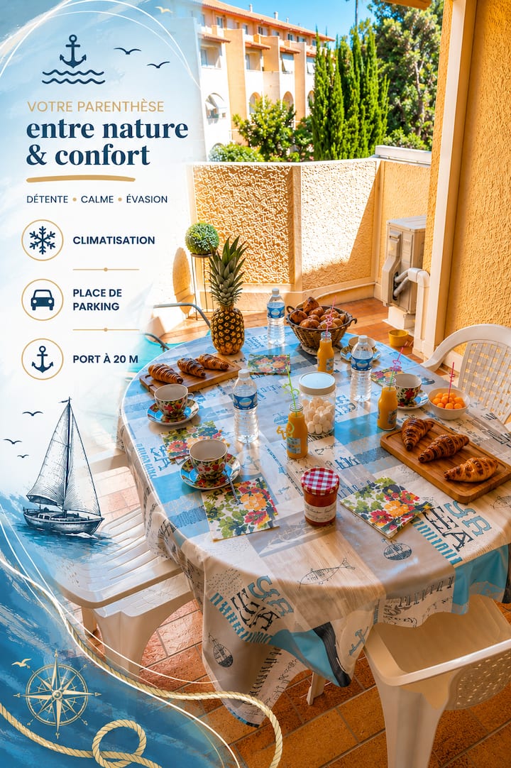L'escale Du Port * Parking * Climatisation * - Leucate