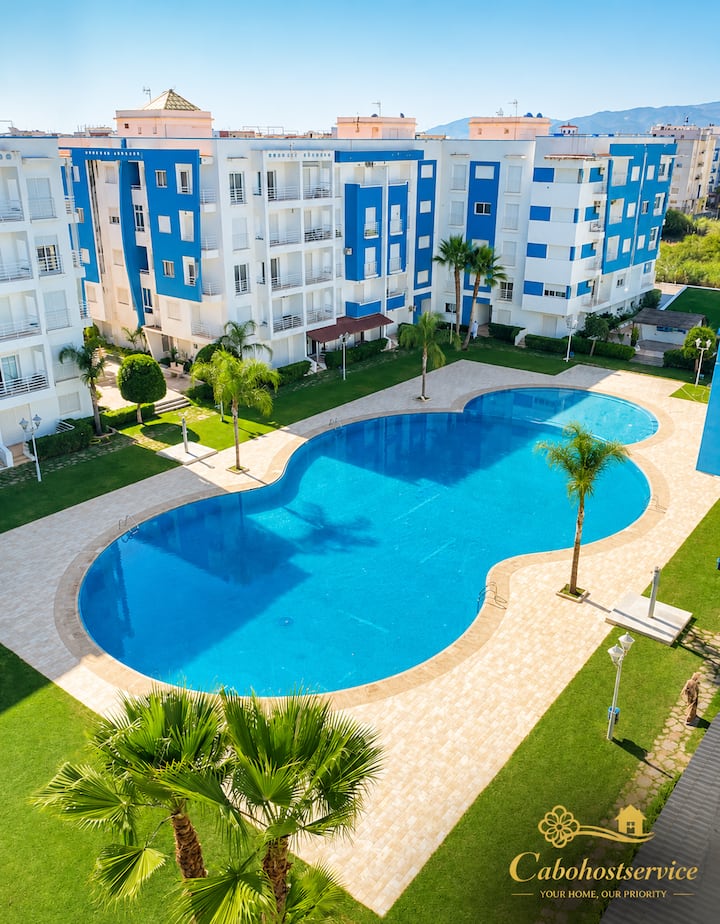 Arena De Martil Apt N° 1 | Vue Piscine, Wifi - Tetouan