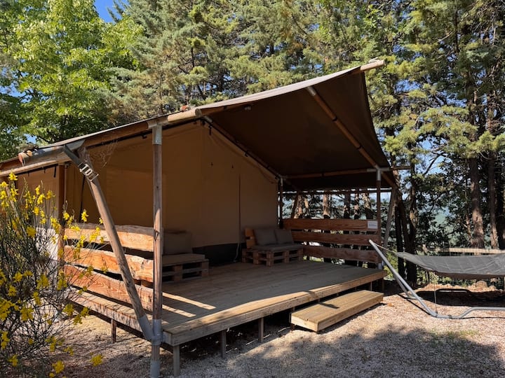 Luxury Safari Tent With Pool & Panoramic Views - Umbrien