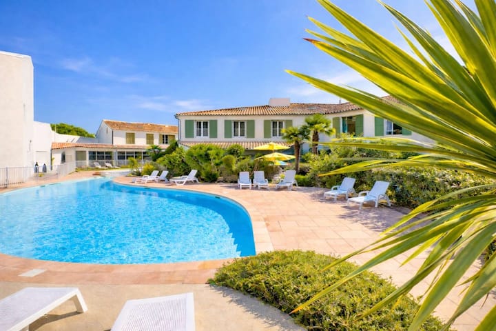 Appartement Avec Piscine Commune Et Parking - La Couarde-sur-Mer