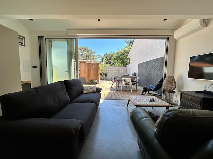 Villa-patio-bourdaines-famille-plage à Pieds - Soorts-Hossegor