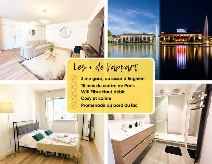 Cœur Enghiengare 3mlac/casino 5m4persparis 15m - Enghien-les-Bains