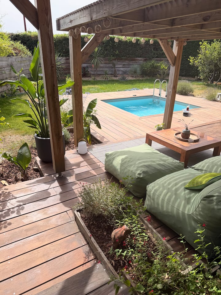 Villa Bohème Avec Piscine Entre Forêt & Océan - Messanges