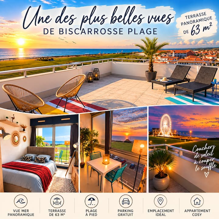Vue Mer Exceptionnelle Terrasse 63 M² Plage - Biscarrosse
