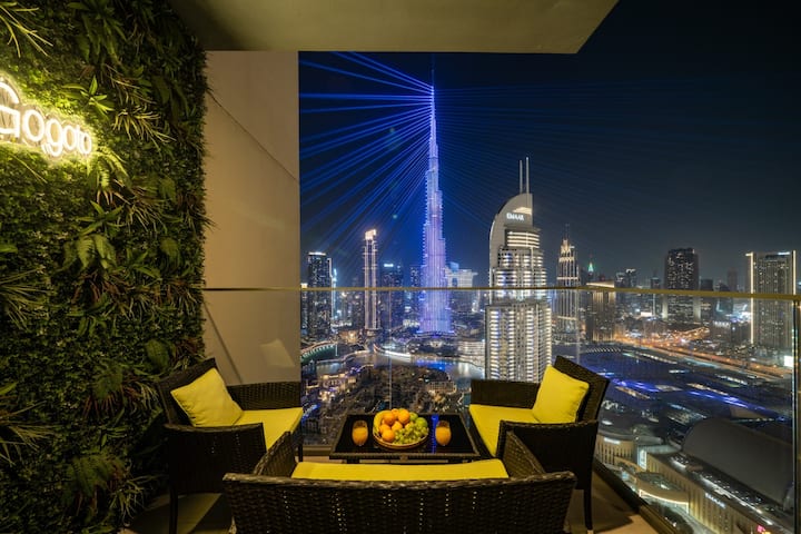 Luxury 3.5br Burj Khalifa Led View Super High Flr - Dubai