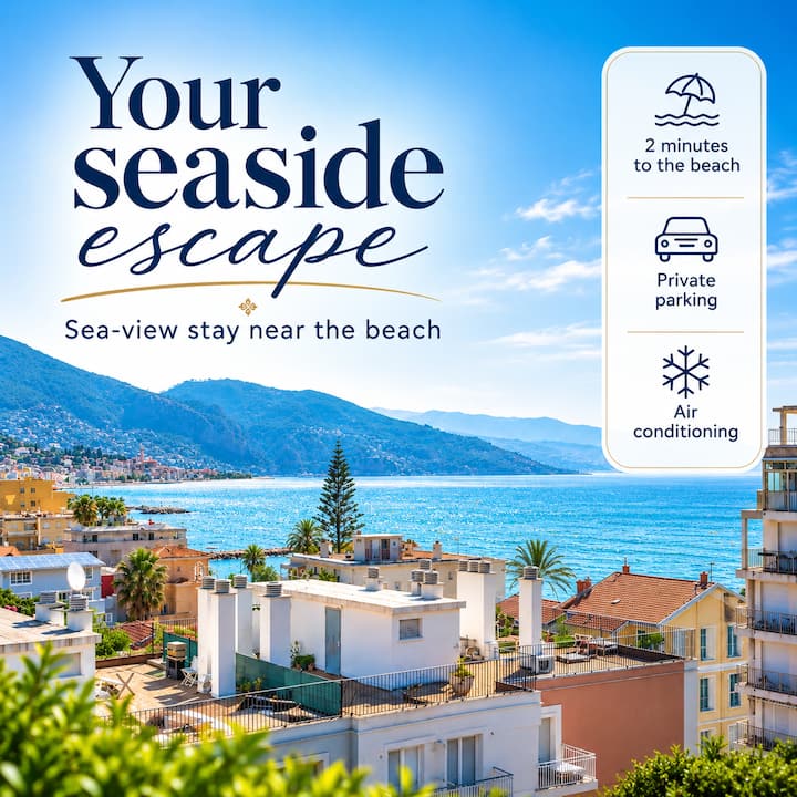 3p Dernier éTage Vue Mer Parkingplages6 Pers - Roquebrune-Cap-Martin