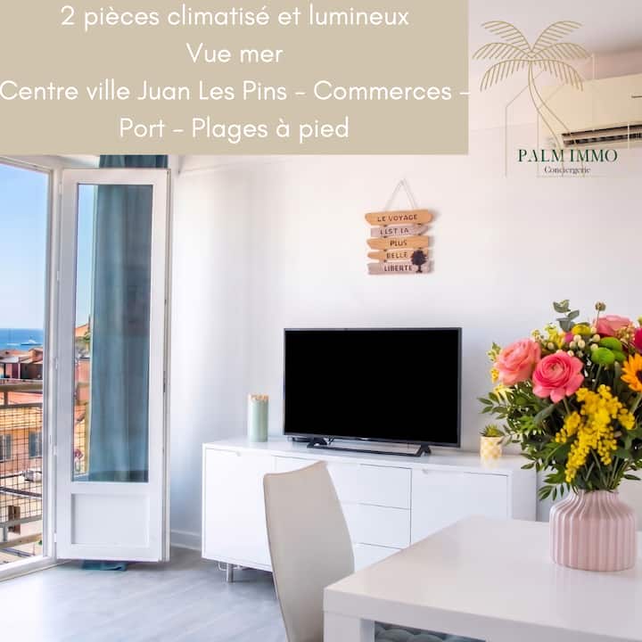 Le Bleu Matisse T2 Vue Mer Climatisé Centre Ville - Vallauris