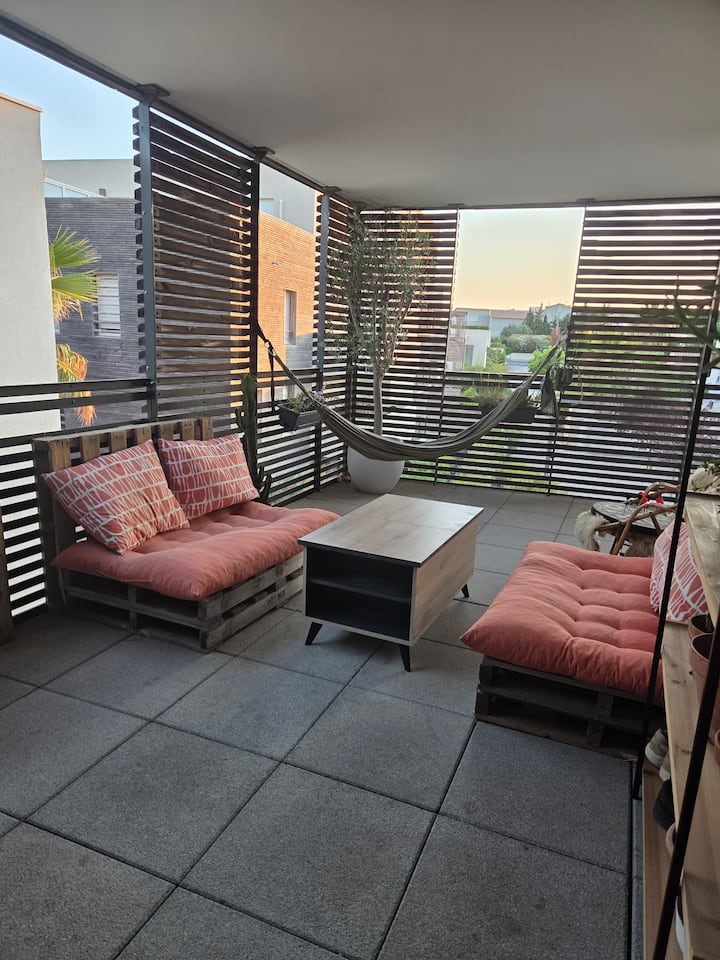 Appartement Lumineux Avec Grande Terrasse - Baillargues