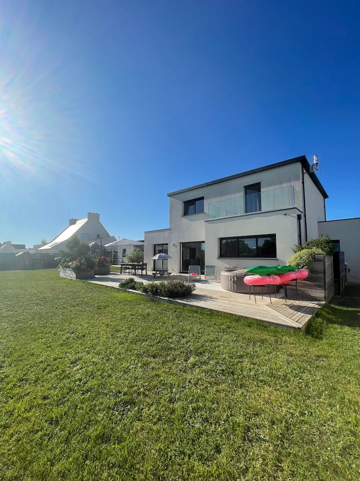 Villa Des Dunes Plage à 100 M Jacuzzi, Vue Mer - Ploudalmézeau