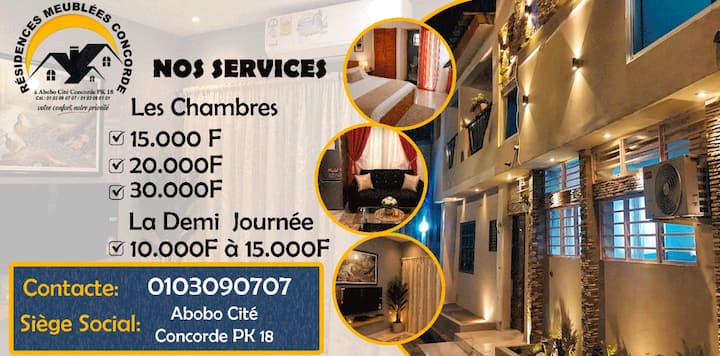 Belles Chambres De Repos 
Moins Chères - Abidjan