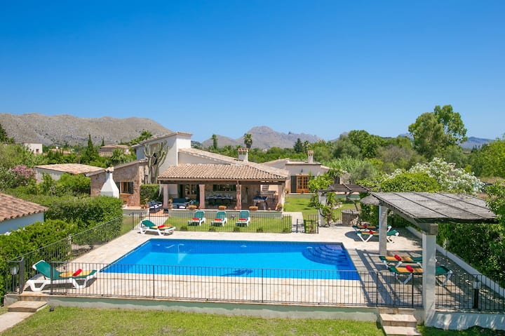 Xaloc, Villa Tranquila Con Piscina Privada - Pollença