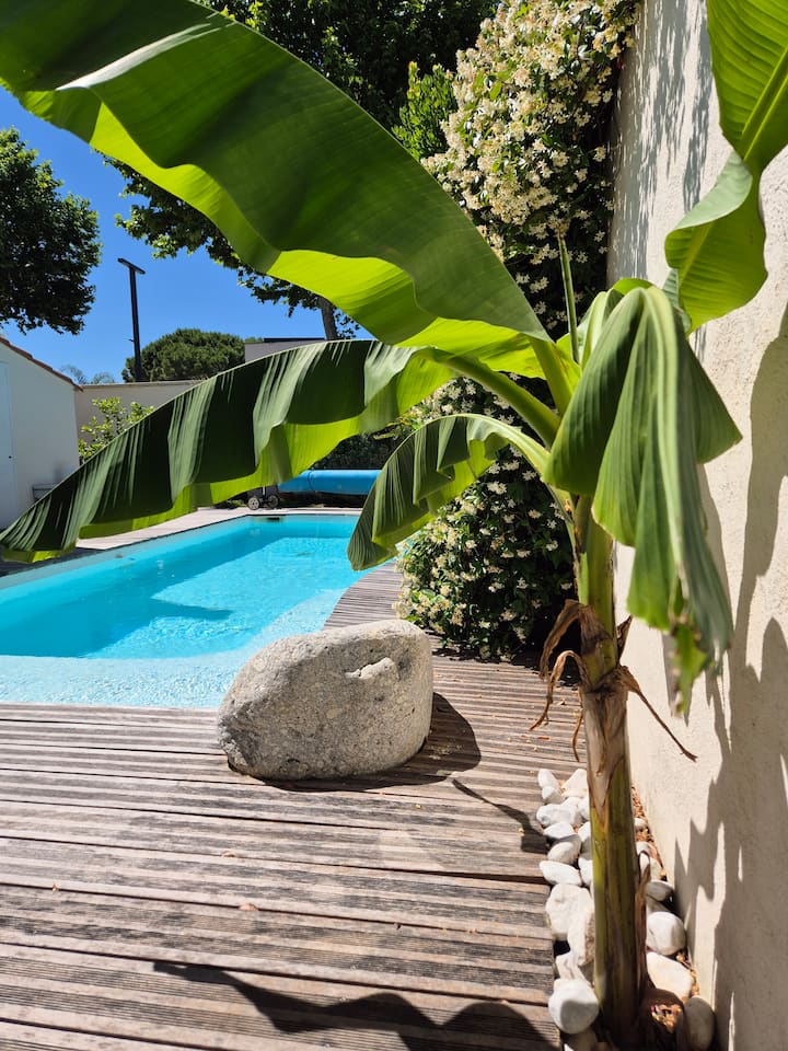 Villa Familiale  Piscine Privée  Plage à Vélo - Carnon