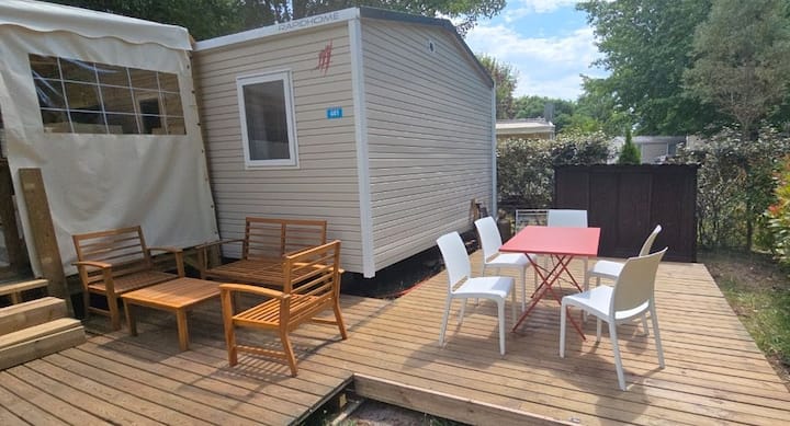 Mobilehome 4 Chambres Au Camping Pipiou - 비스꺄호쓰