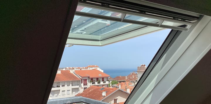 Studio 5 Mn De La Grande Plage Aperçu Mer, Parking - Biarritz