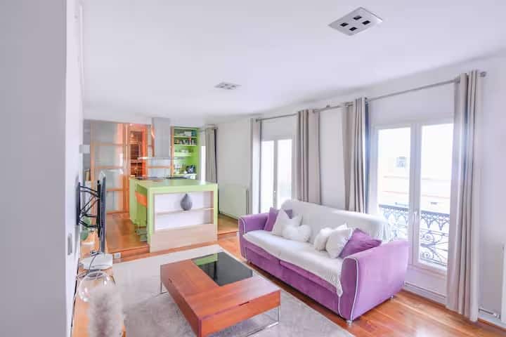 Loft, Parking Gratuit, Clim Et Lit King Size - Vincennes