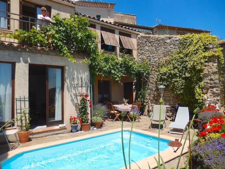Maison Dans Un Village, Piscine Et Vue Imprenable - Bédarieux
