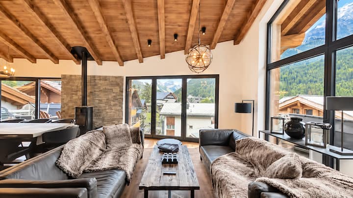 Penthouse De Luxe | Cheminée & Sauna Privé - Saas-Fee