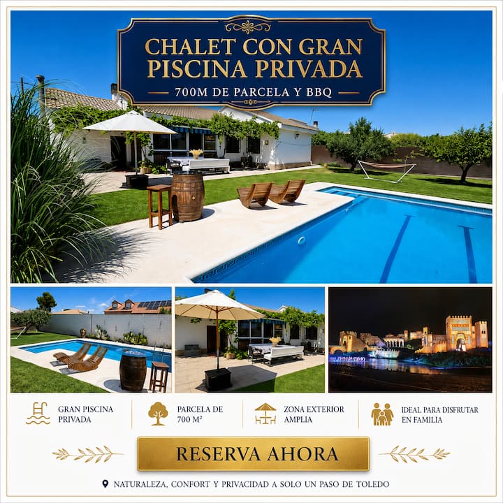 Chalet Con Piscina Privada Terraza Y Bbq-700 M 2 - Fuensalida