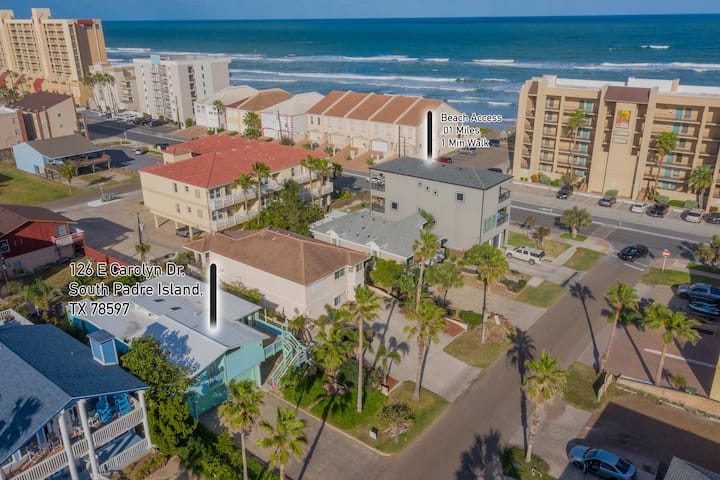 Authentic Near Beach House - Sleeps 16 - 5 Bedr - South Padre Island