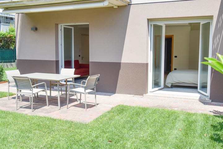 Trilocale Con Giardino E Vista Montagne - Arco