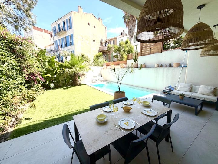 Designer Villa Pool Garden Private Parking - Marseille