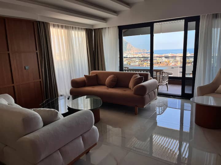 Панорама Клеопатры из роскошного пентхауса. - Alanya