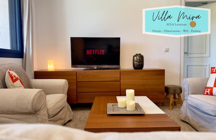 Villa Mira Scls - Piscine, Clim, Parking - Mougins