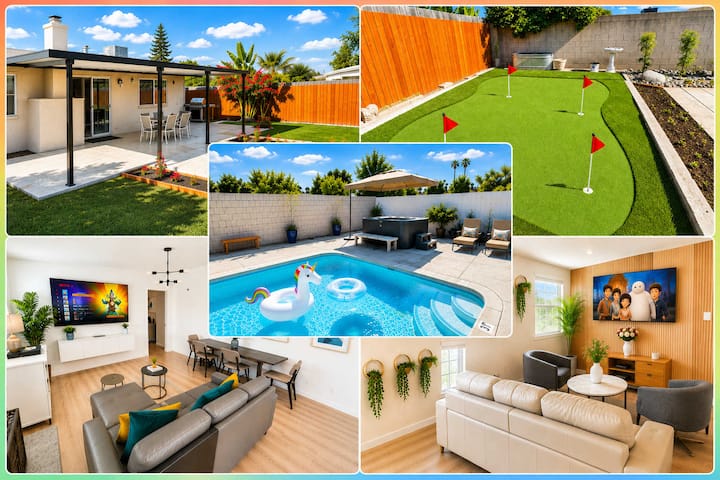 Twin Disney Villas: 8br, Pool, Mini Golf, Game - Anaheim