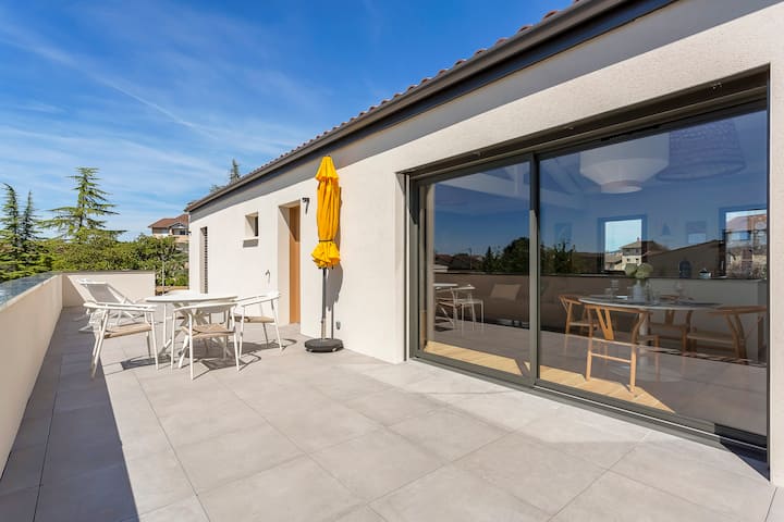 Appartement Avec Grande Terrasse, Cocon éLégant. - Pont-de-Chéruy