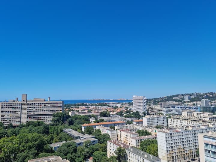 Superbe T3 Avec Vue Splendide Sur La Mer Marseille - Marseille
