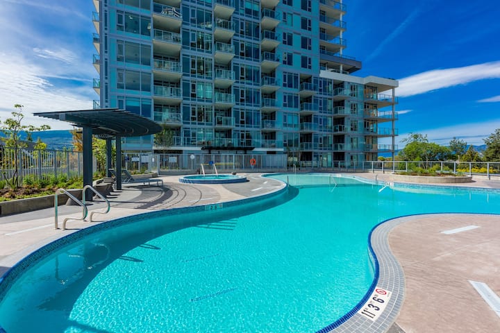 Elevated Lakeview Retreat | Aqua Tower 1 | Pool - Kelowna