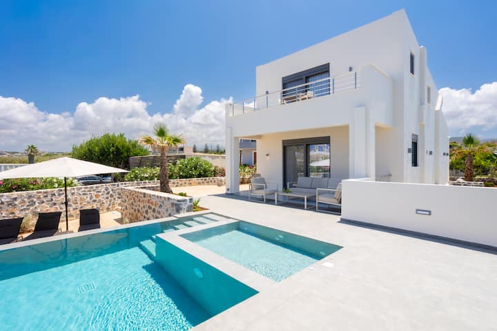 Seaside Villa With Heated Pool, By Hellocrete - Greece