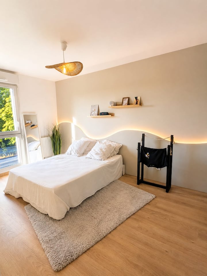 T2 Grand Balcon Parking Gratuit Proche Nantes - Saint-Sébastien-sur-Loire