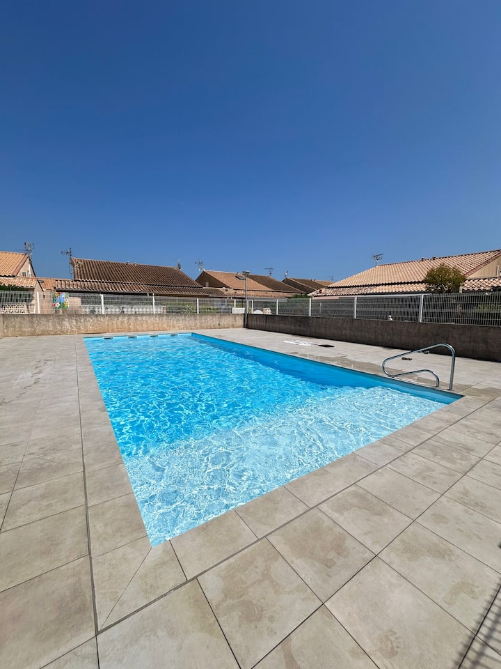 Les Diamantines · Piscine, Terrasse, Clim, Plage - Portiragnes