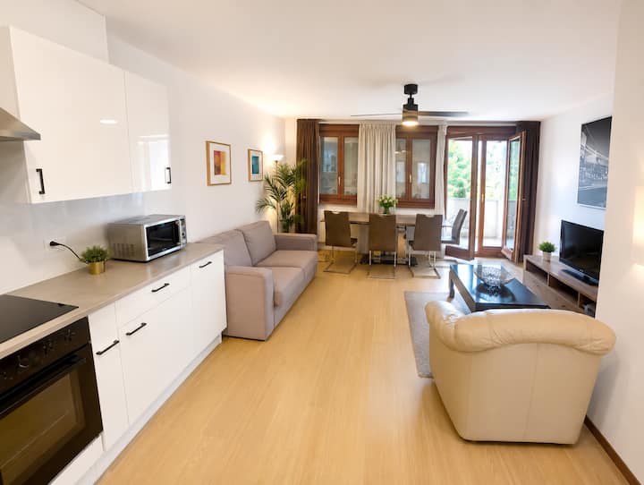Appartement Meublé 2 Pièces Avec Grande Terrasse -