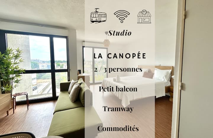 138 - La Canopée, Studio 3 Personnes, Wifi, Tram - Lattes