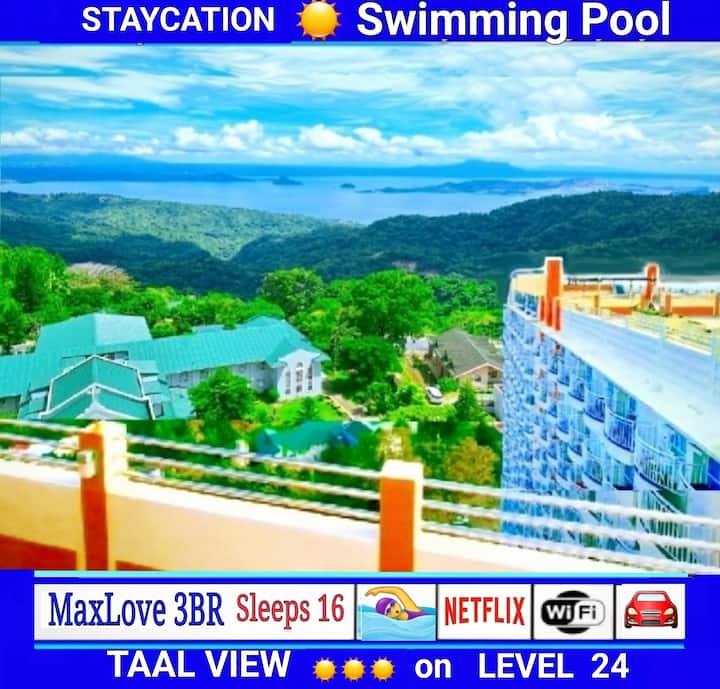 Maxlove 3br 16ꆜ *Pool *Parking *Netflix - Tagaytay