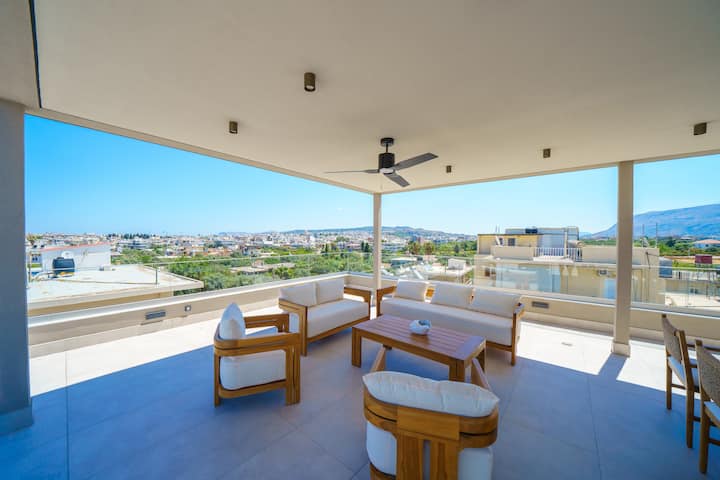 Brand New Luxury Apt, Roof Garden | 5 Min To Beach - Chania