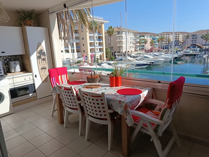 Port Fréjus Vue Port, Grand T2, 47m2, Clim, Piscin - Fréjus