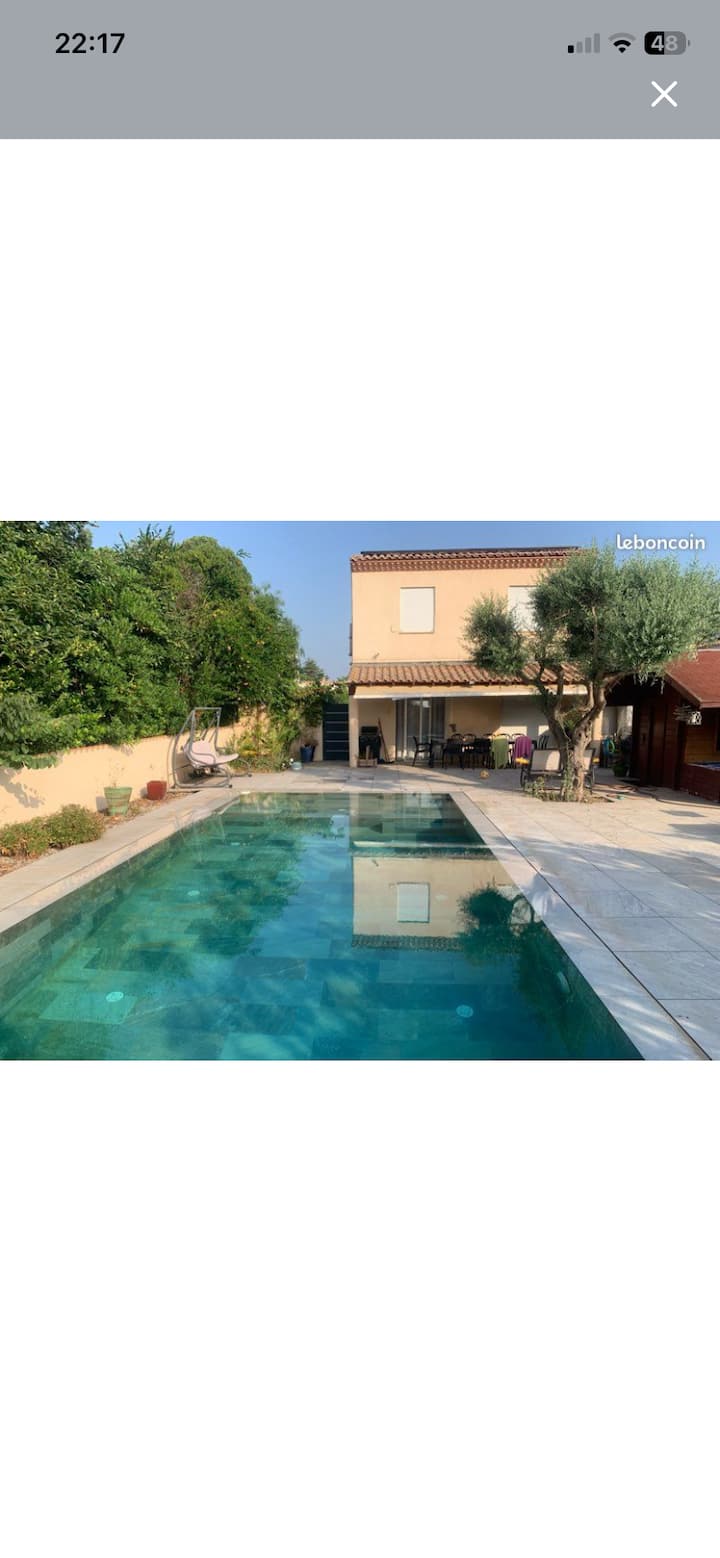 Villa Dexception Climatisée Avec Piscine - Villeneuve-lès-Maguelone