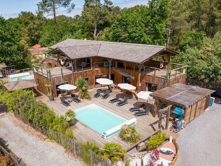 Chambre Au Bord De La Piscine, Au Lac De Lacanau - 拉卡諾