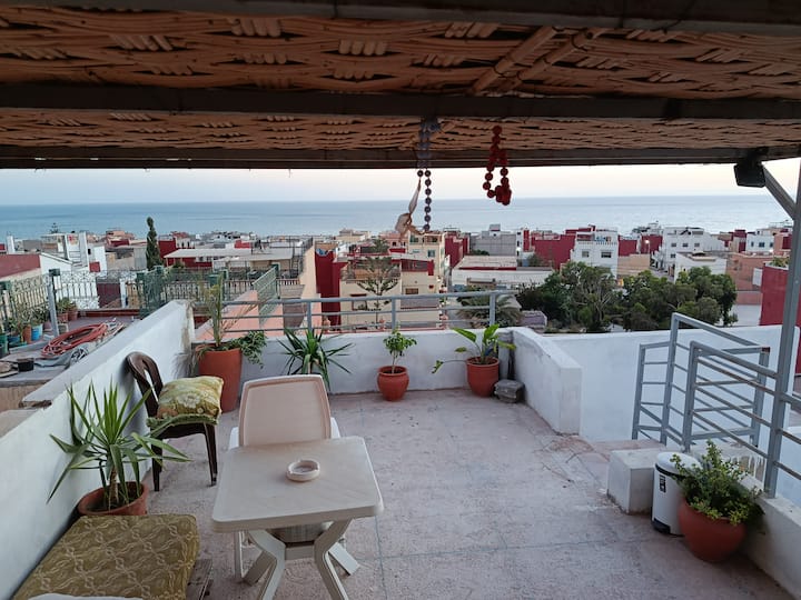 Sunny Beach Studio  Terrace 4 Min To The Beach - Taghazout