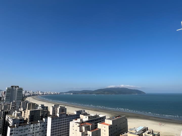 Flat 1213 Com Ac, Piscina E Academia Na Praia! - Santos